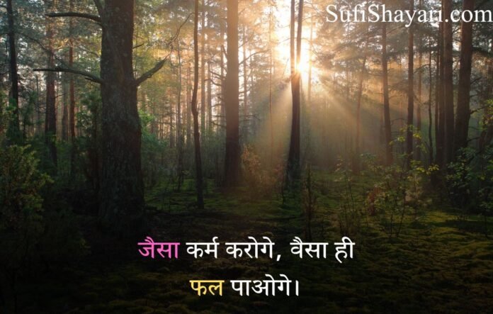 Top 75+ Karma quotes in hindi | कर्म उद्धरण हिंदी में - Sufi Shayari